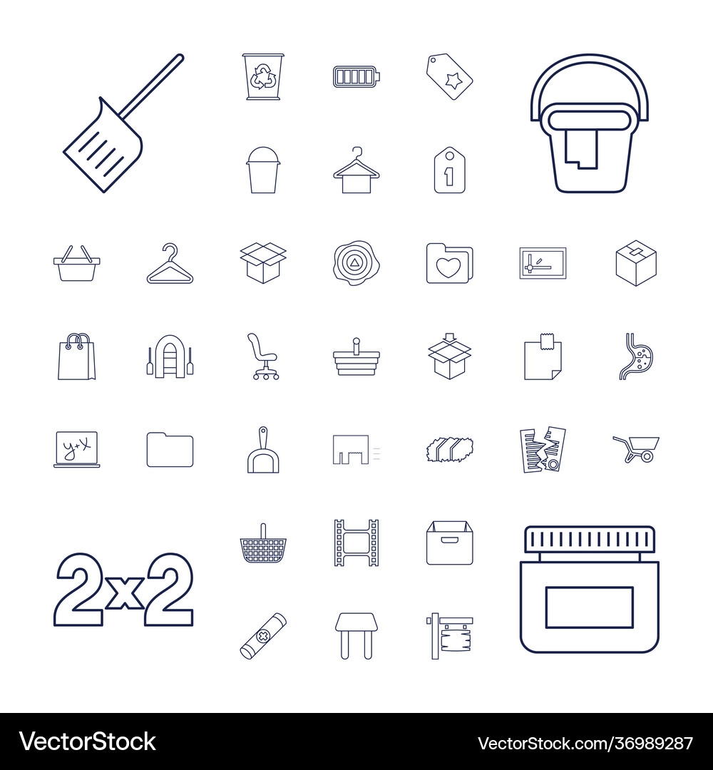 37 empty icons Royalty Free Vector Image - VectorStock