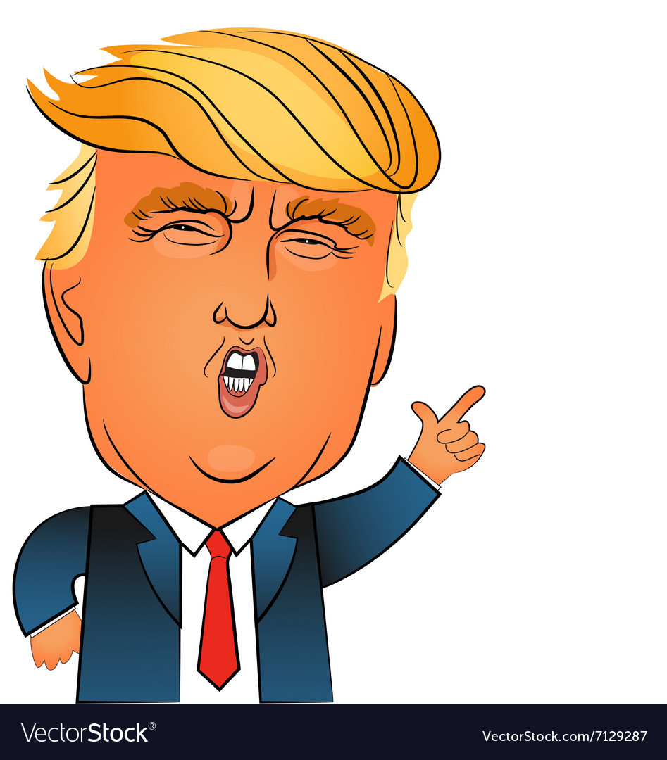 Donald trump character portrait Royalty Free Vector Image - VectorStock
