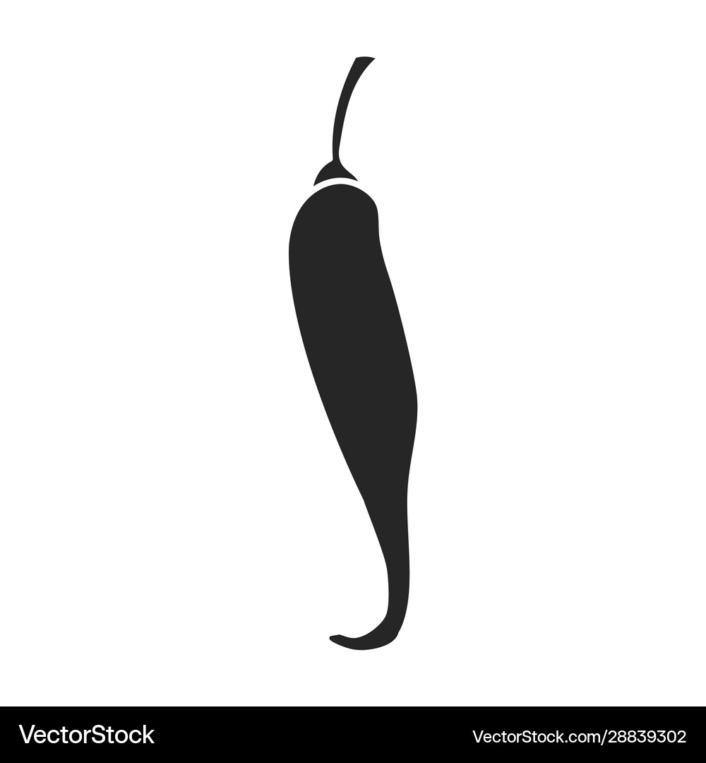 Pepper iconblack icon isolated Royalty Free Vector Image