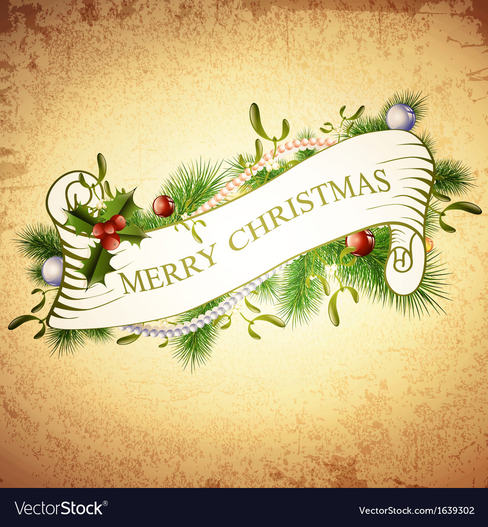 Vintage Merry Christmas Greetings Royalty Free Vector Image Vintage Merry Christmas Greetings Royalty Free Vector Image