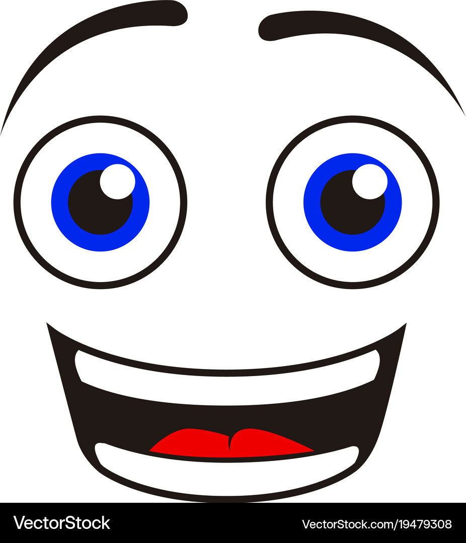 Isolated happy emoticon Royalty Free Vector Image