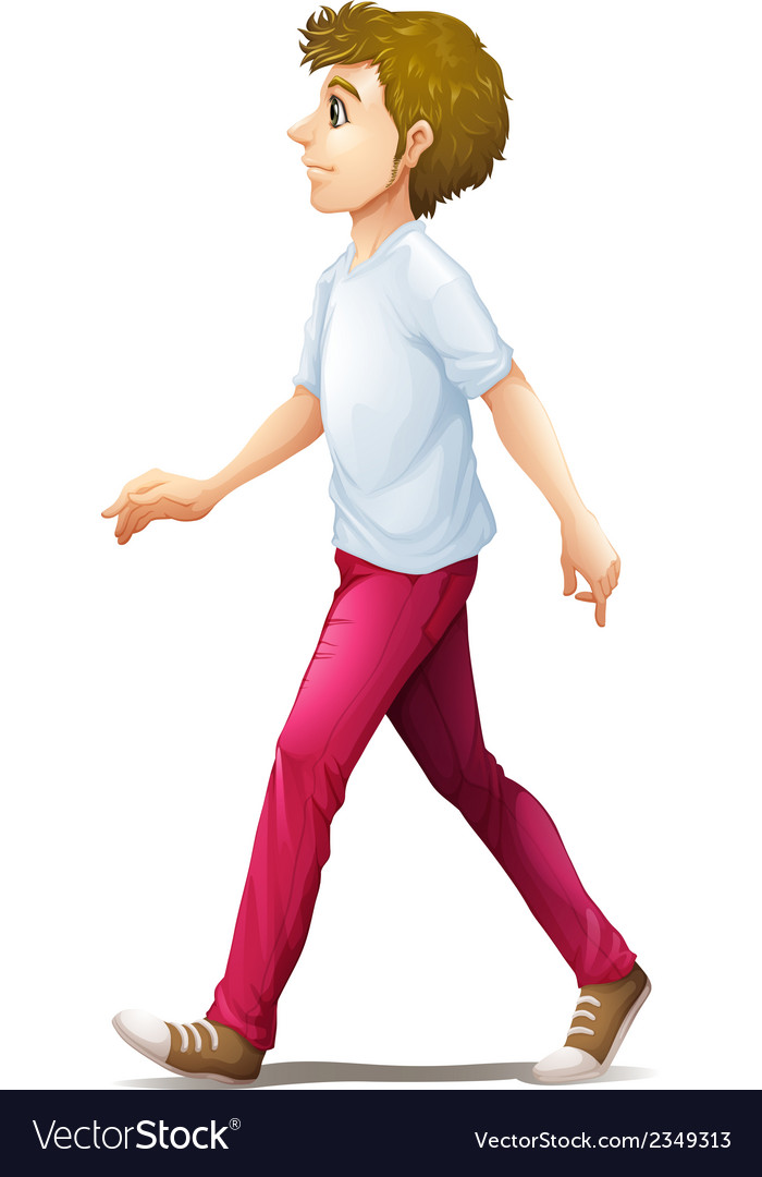 A man walking Royalty Free Vector Image - VectorStock