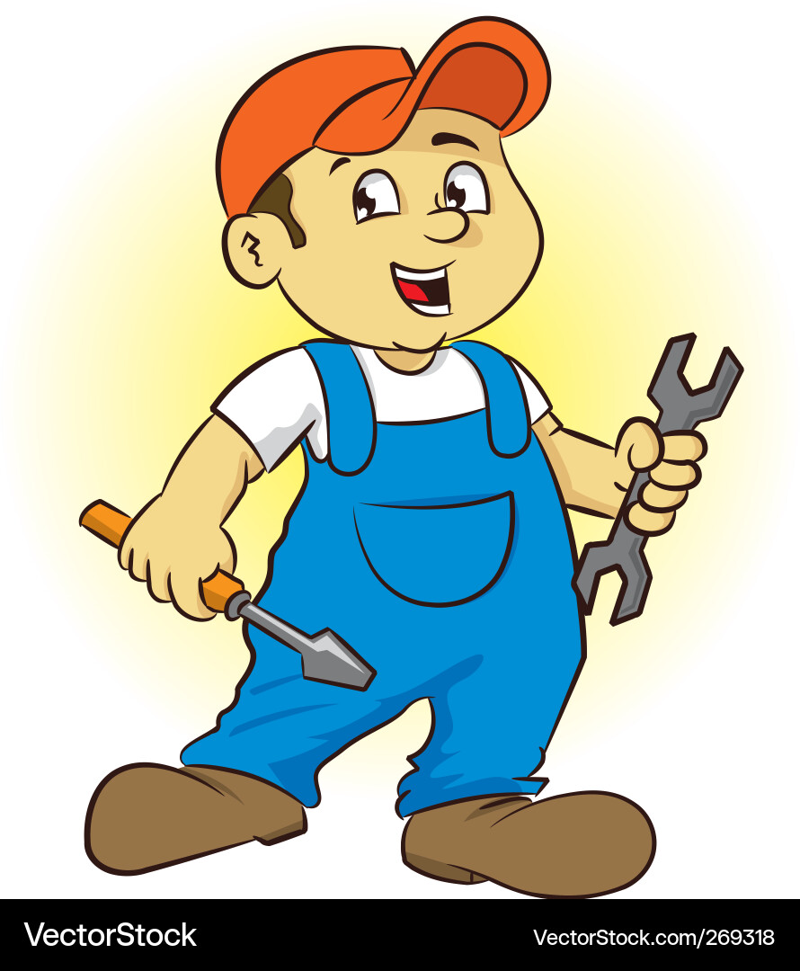 Repairman Royalty Free Vector Image - VectorStock