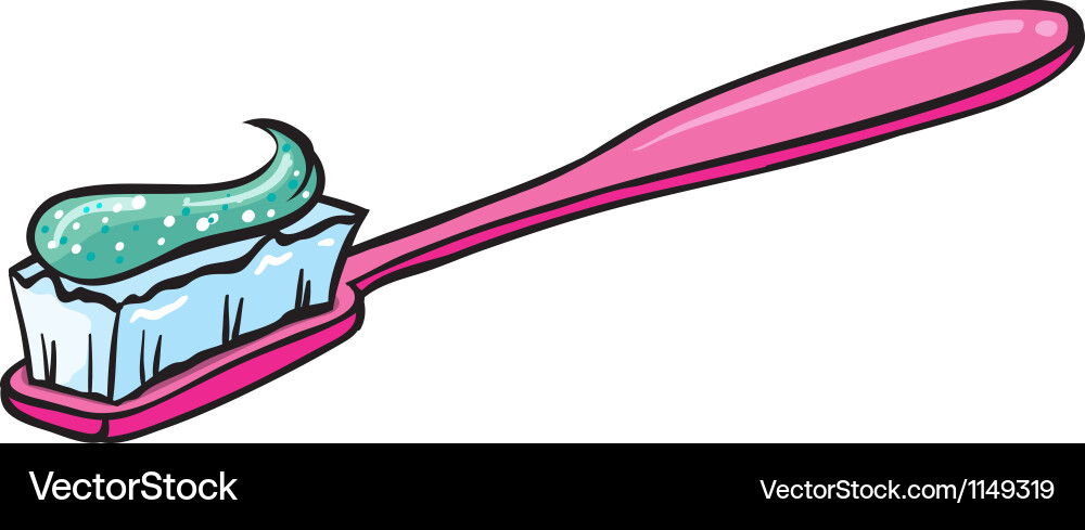 Pink toothbrush Royalty Free Vector Image - VectorStock
