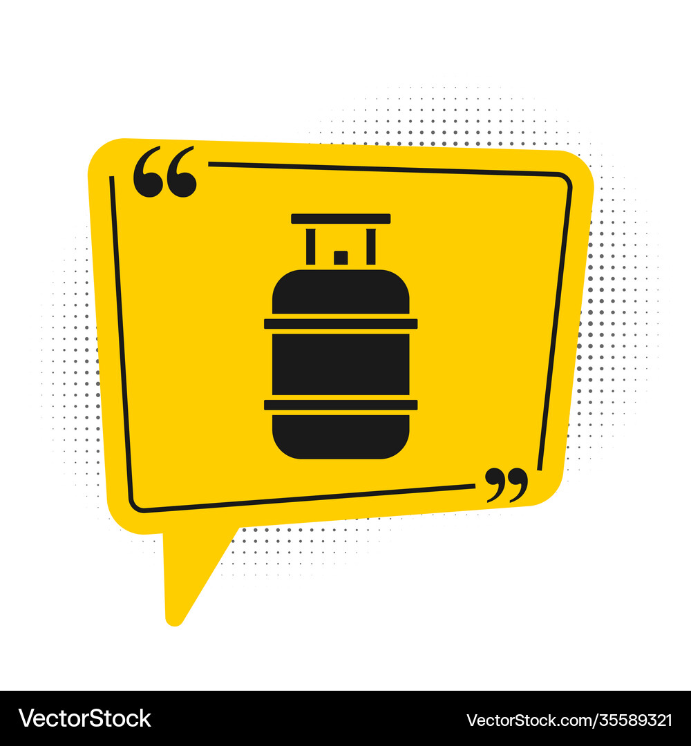 Black propane gas tank icon isolated on white Vector Image