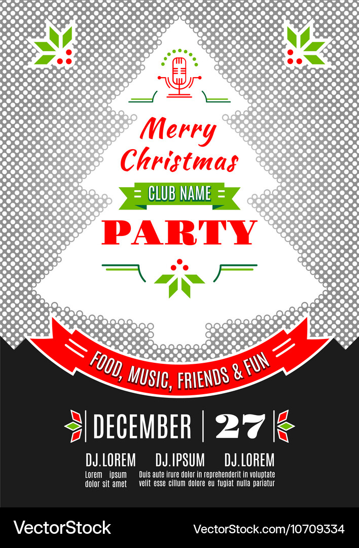 Christmas party poster design abstract Royalty Free Vector