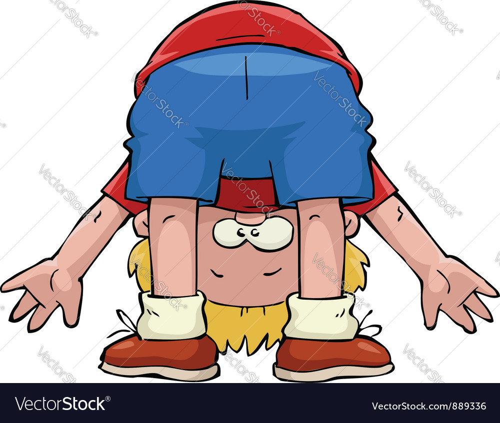 Boy upside down Royalty Free Vector Image - VectorStock