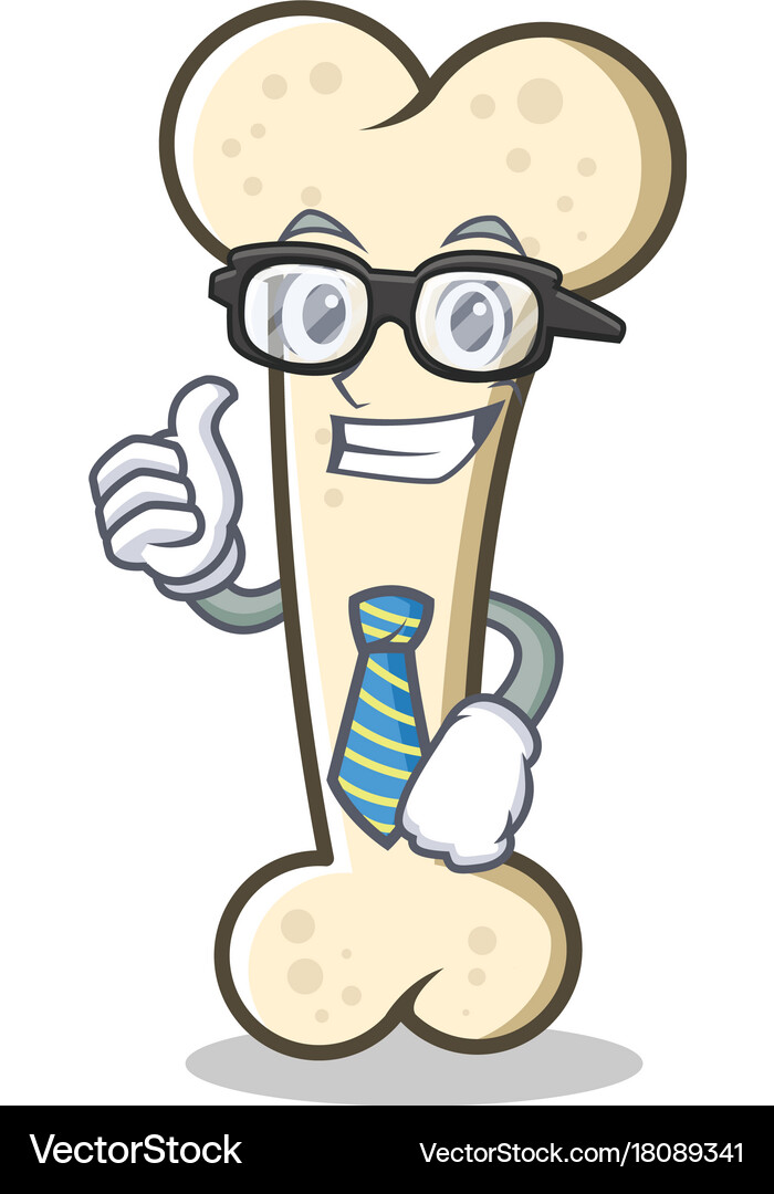 Businessman bone character cartoon mascot Vector Image