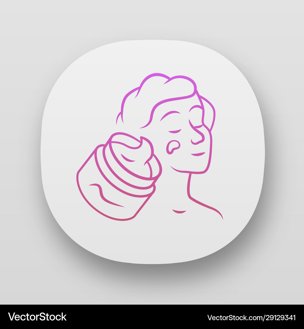 Moisturizing facial cream app icon uiux user Vector Image
