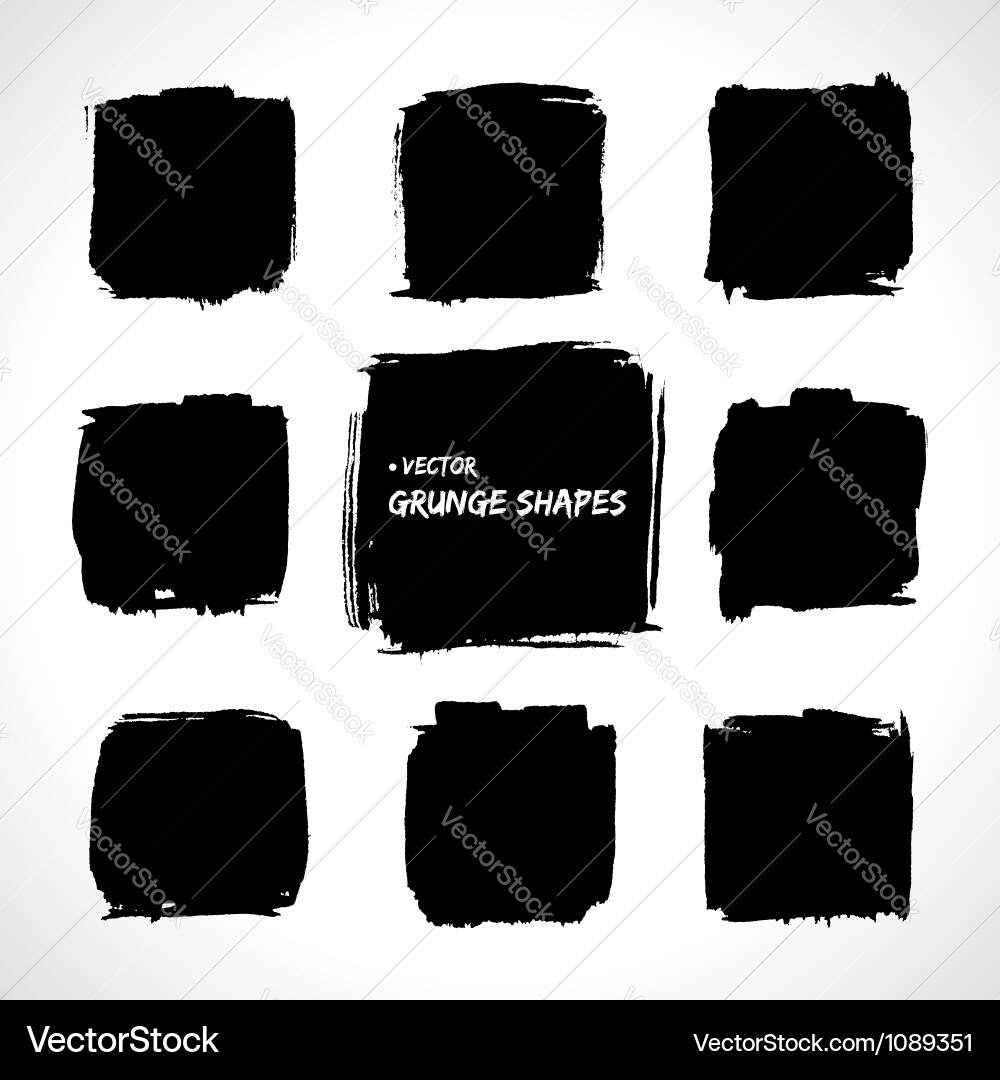 Grunge shapes Royalty Free Vector Image - VectorStock