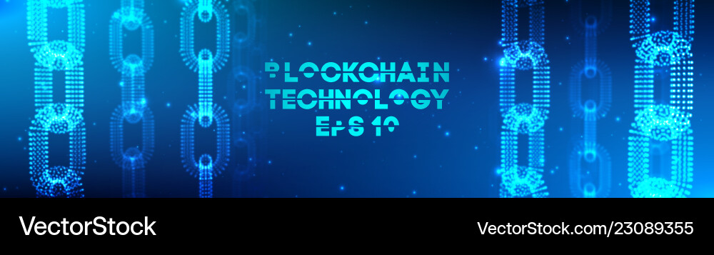 Blockchain technology background cryptocurrency Vector Image