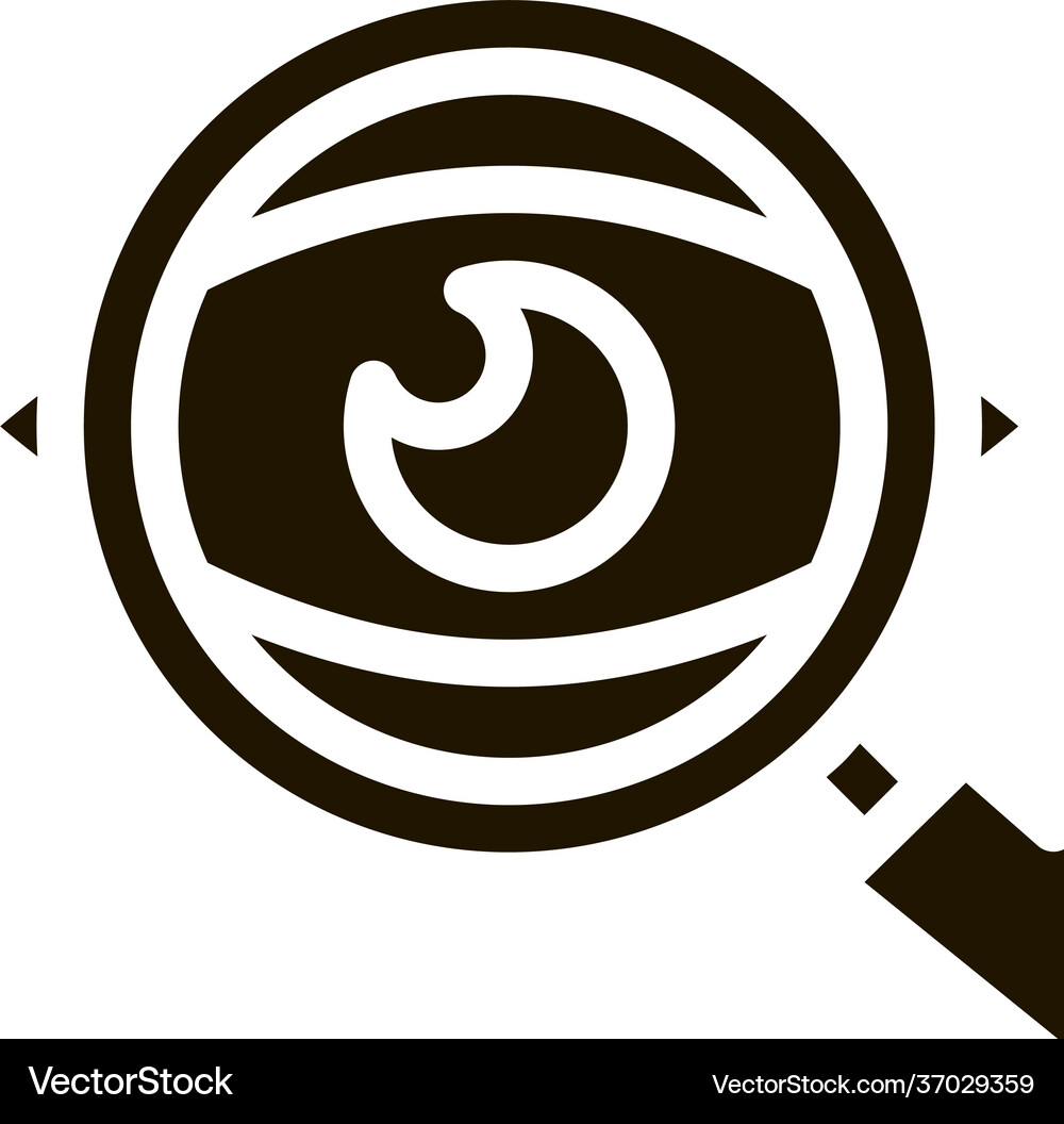 Eye optical investigation icon Royalty Free Vector Image