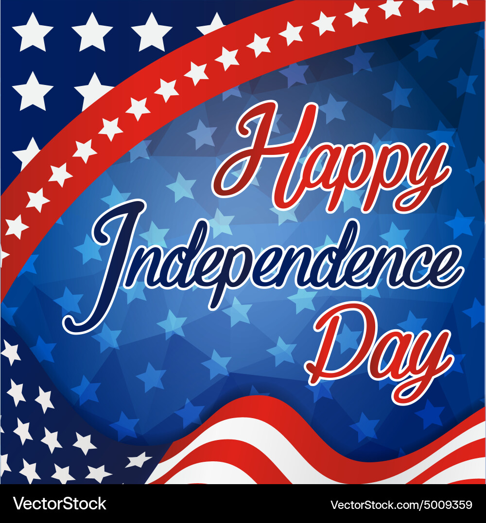 Happy independence day celebration card Royalty Free Vector