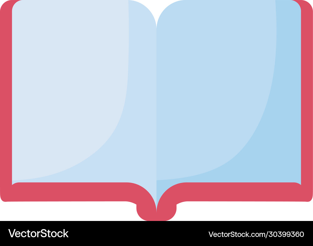 Open book on white background Royalty Free Vector Image