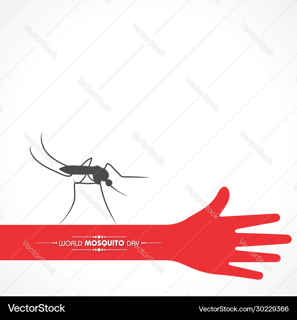 World mosquito day design with elegant background Vector Image