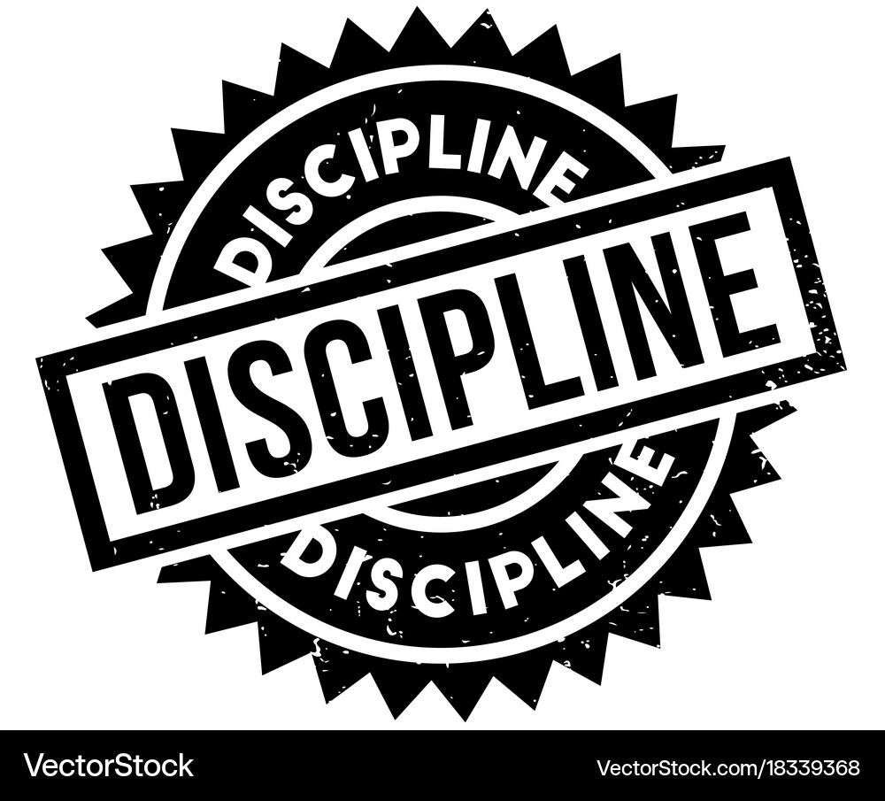 Discipline rubber stamp Royalty Free Vector Image