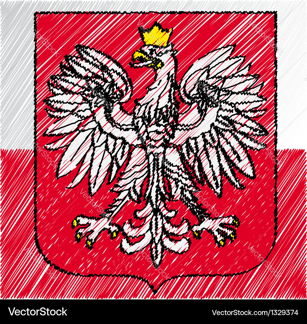 Polish crest Royalty Free Vector Image - VectorStock