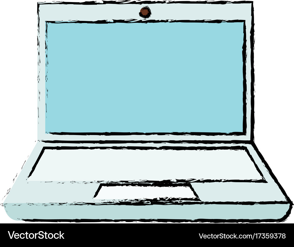 Laptop computer isolated icon Royalty Free Vector Image