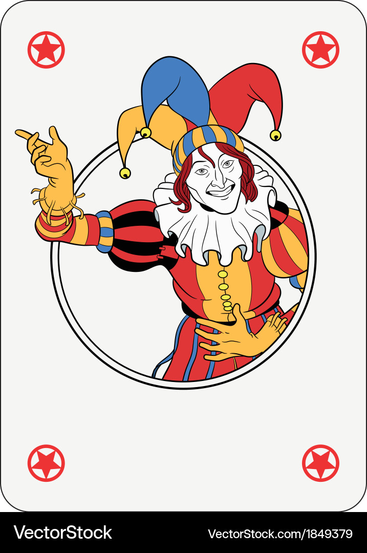 Joker playing card Royalty Free Vector Image - VectorStock