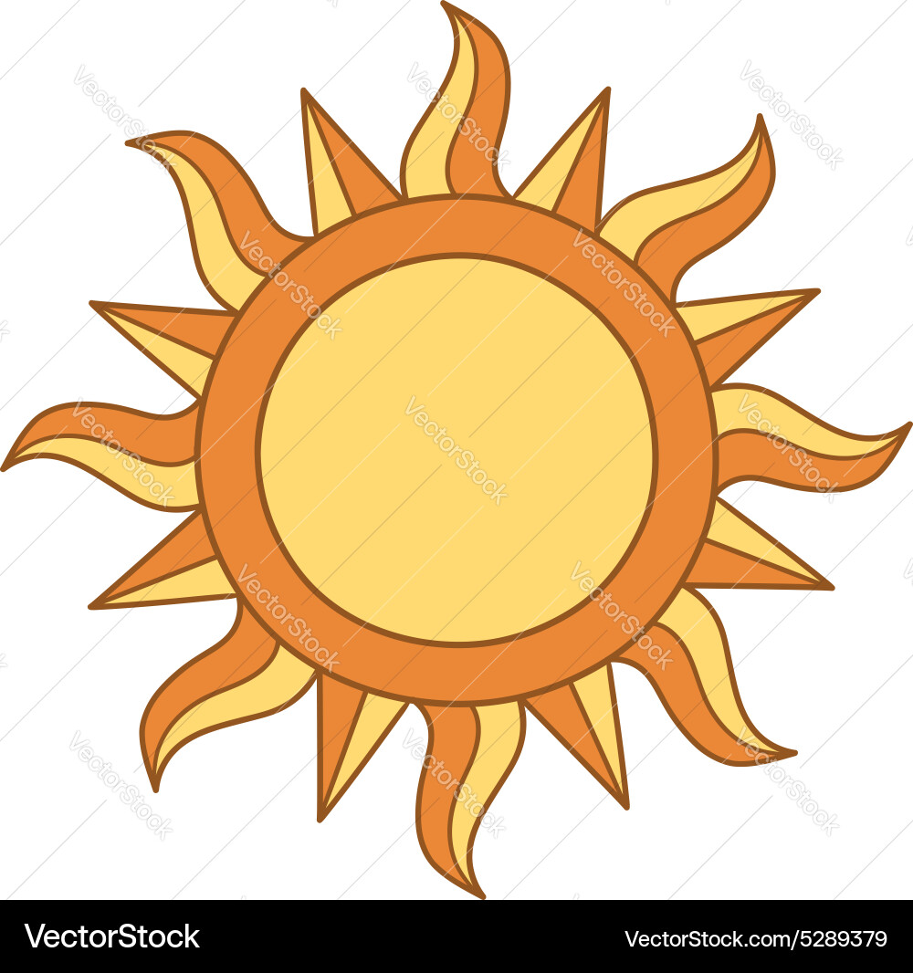 Sun symbol Royalty Free Vector Image - VectorStock