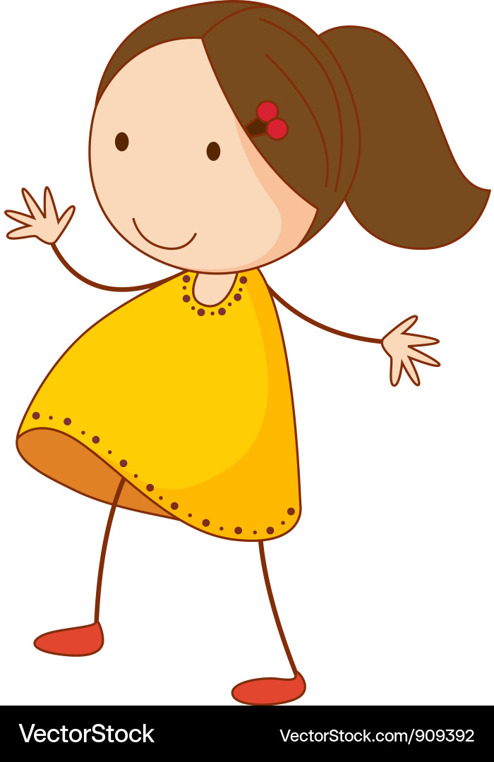 Simple child cartoon Royalty Free Vector Image