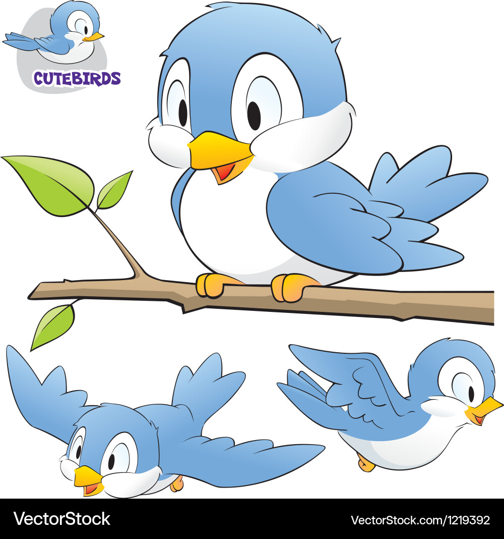 Cartoon birds Royalty Free Vector Image - VectorStock