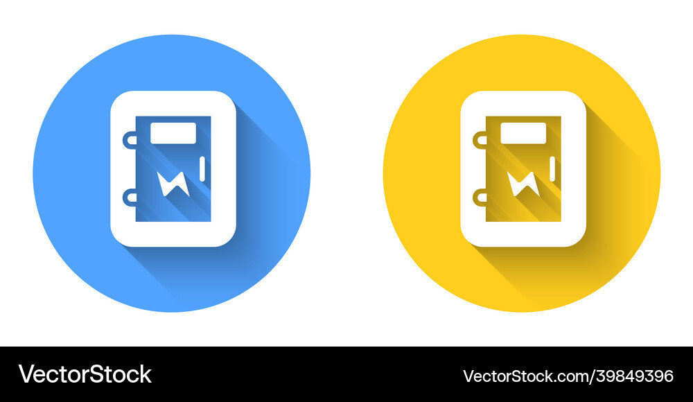 White electrical panel icon isolated with long Vector Image