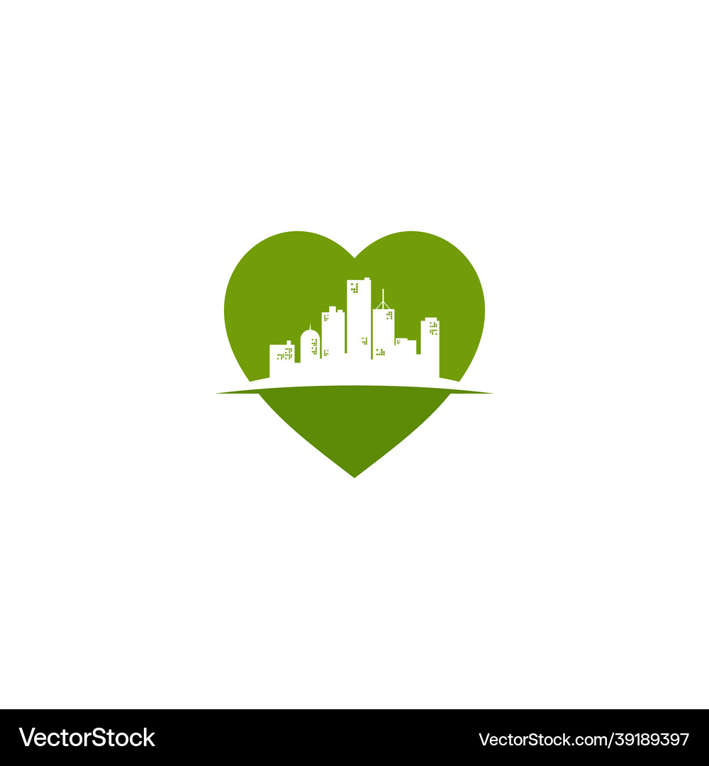 Love my city template Royalty Free Vector Image