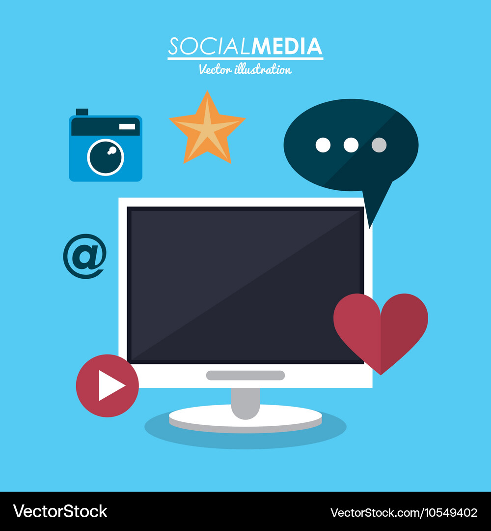 Computer and media design Royalty Free Vector Image