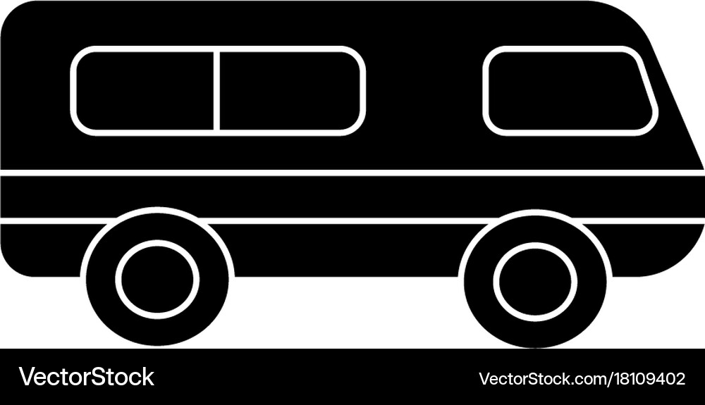 Microbus - minibus icon Royalty Free Vector Image