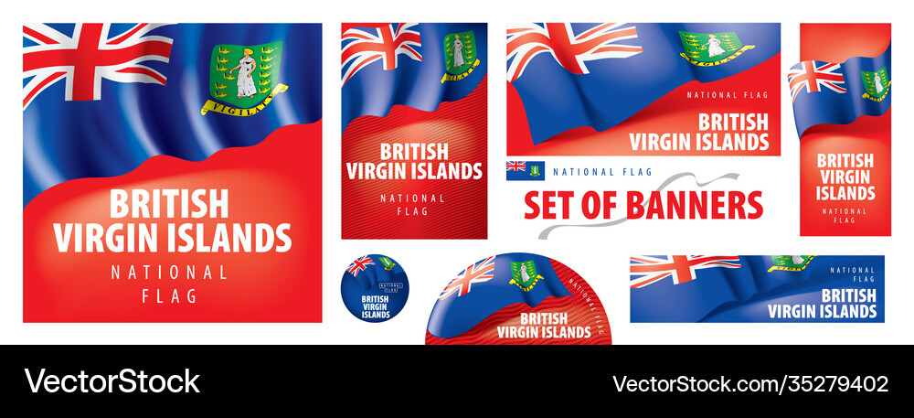 Set banners with national flag Royalty Free Vector Image
