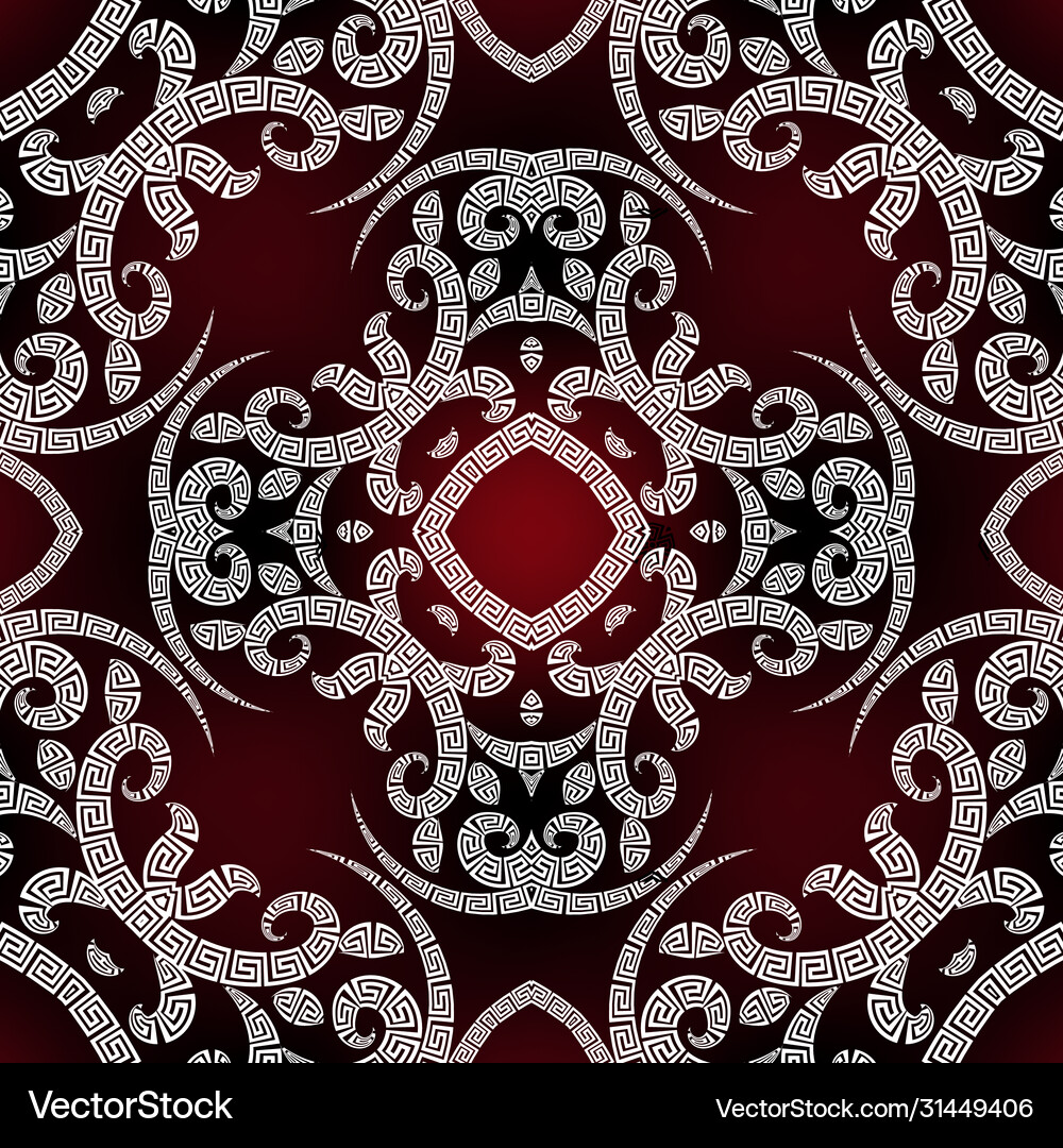 Greek floral seamless pattern ornamental Vector Image