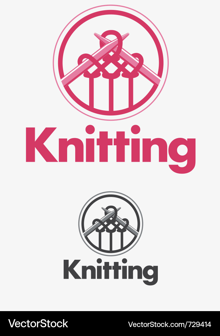 Knitting logo Royalty Free Vector Image - VectorStock