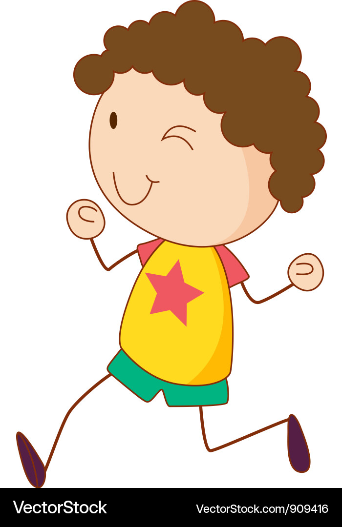 Simple child cartoon Royalty Free Vector Image