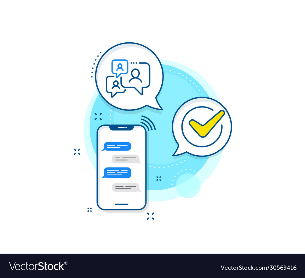 Support chat line icon comments sign speech Vector Image