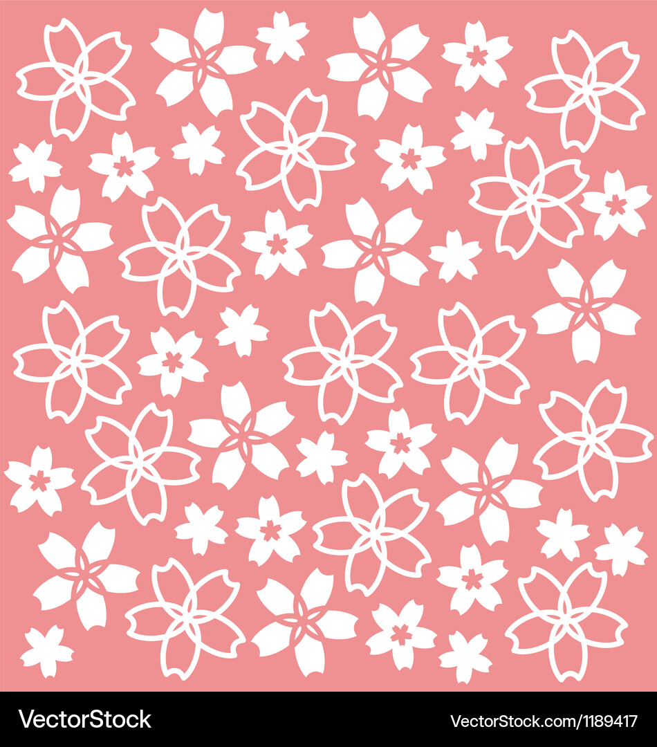 Sakura Pattern Vector Image by mochawalk - Image #1189417 - VectorStock