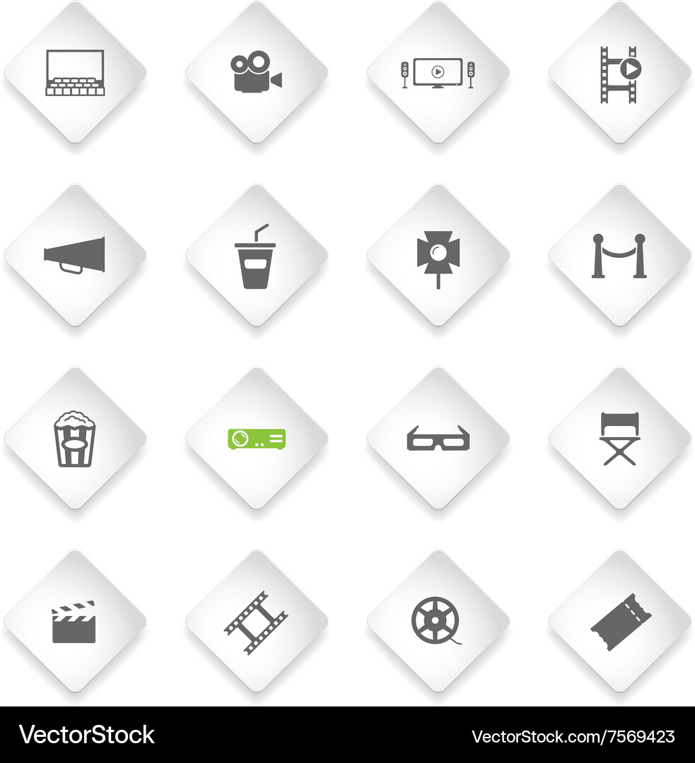 Cinema simply icons Royalty Free Vector Image - VectorStock