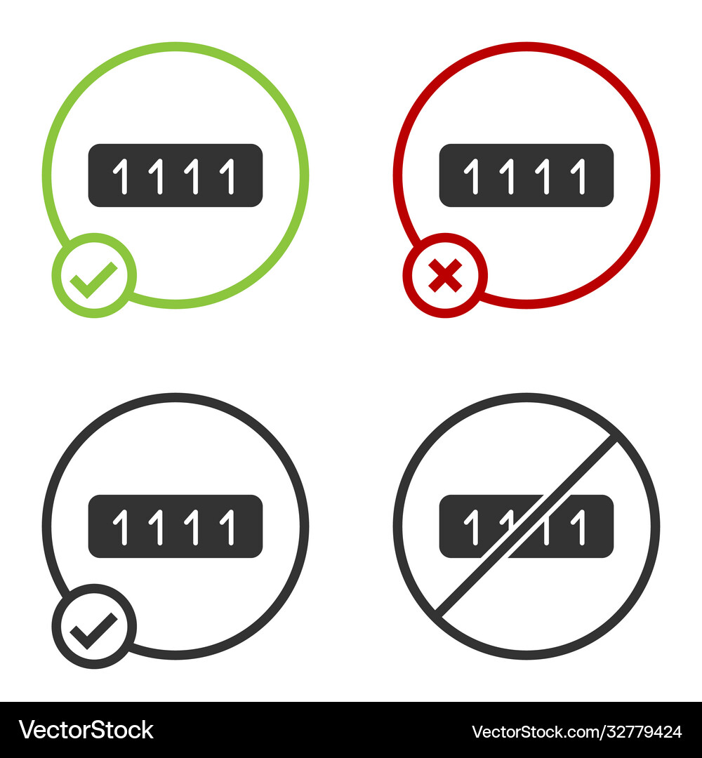 Black password protection and safety access icon Vector Image