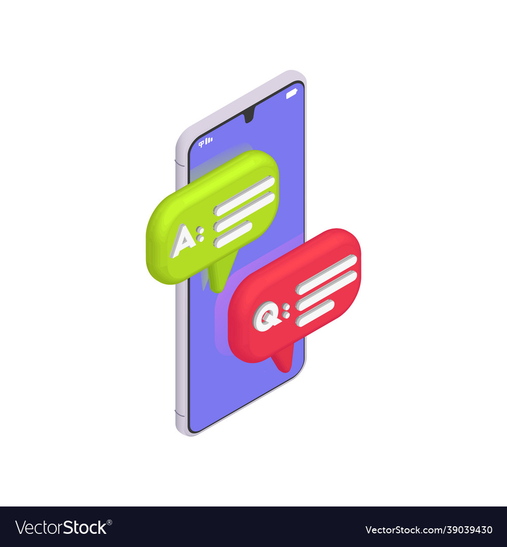 Chat support messaging composition Royalty Free Vector Image