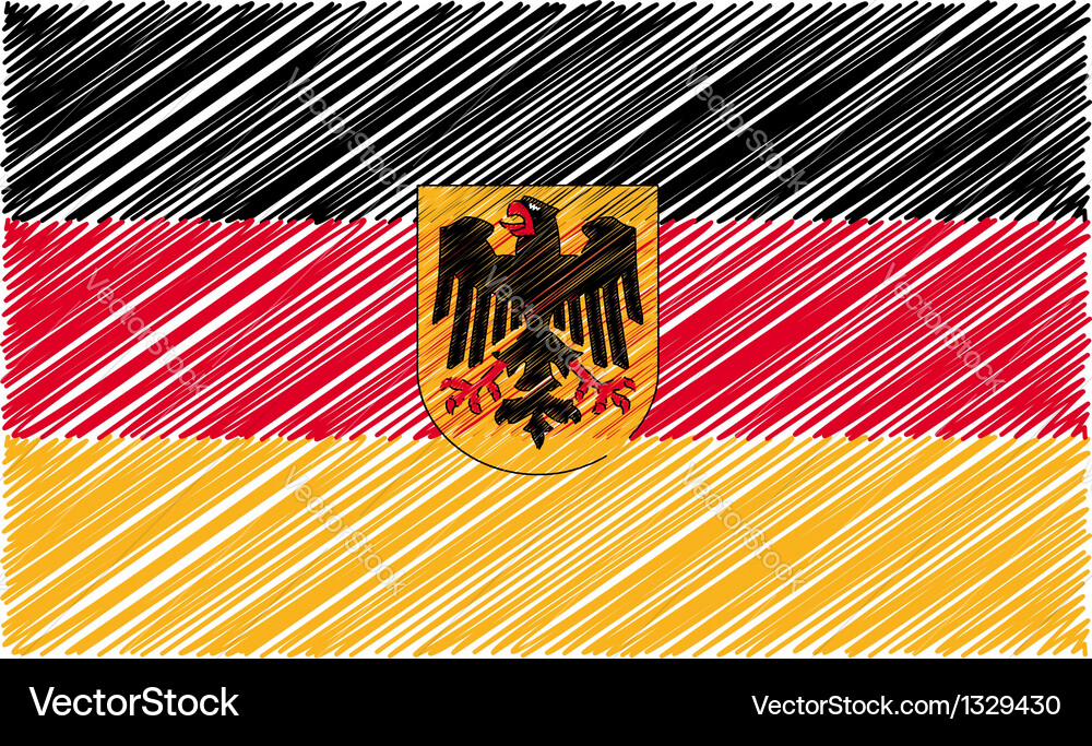German flag Royalty Free Vector Image - VectorStock