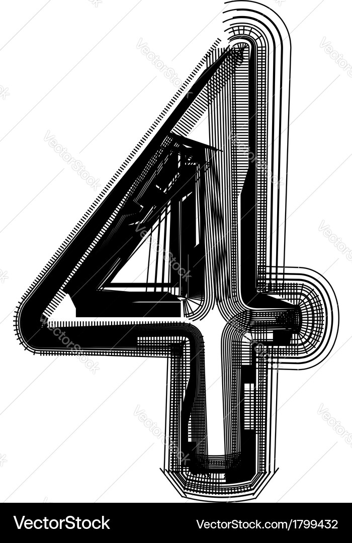 Abstract font number 4 Royalty Free Vector Image