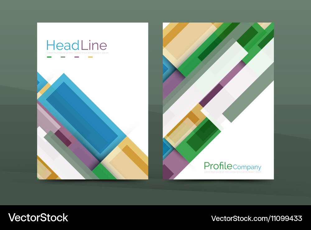 Modern colorful line composition designs Vector Image