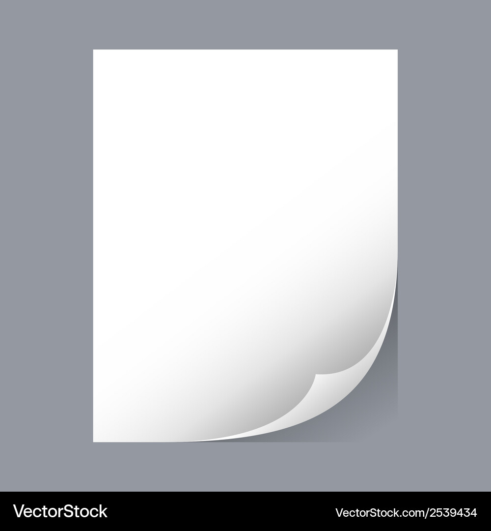 White sheet of paper Royalty Free Vector Image