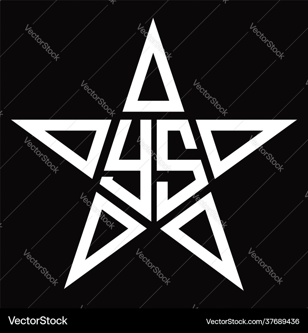 Ys logo monogram with star shape design template Vector Image