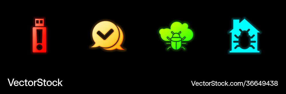 Set usb flash drive check mark in speech bubble Vector Image