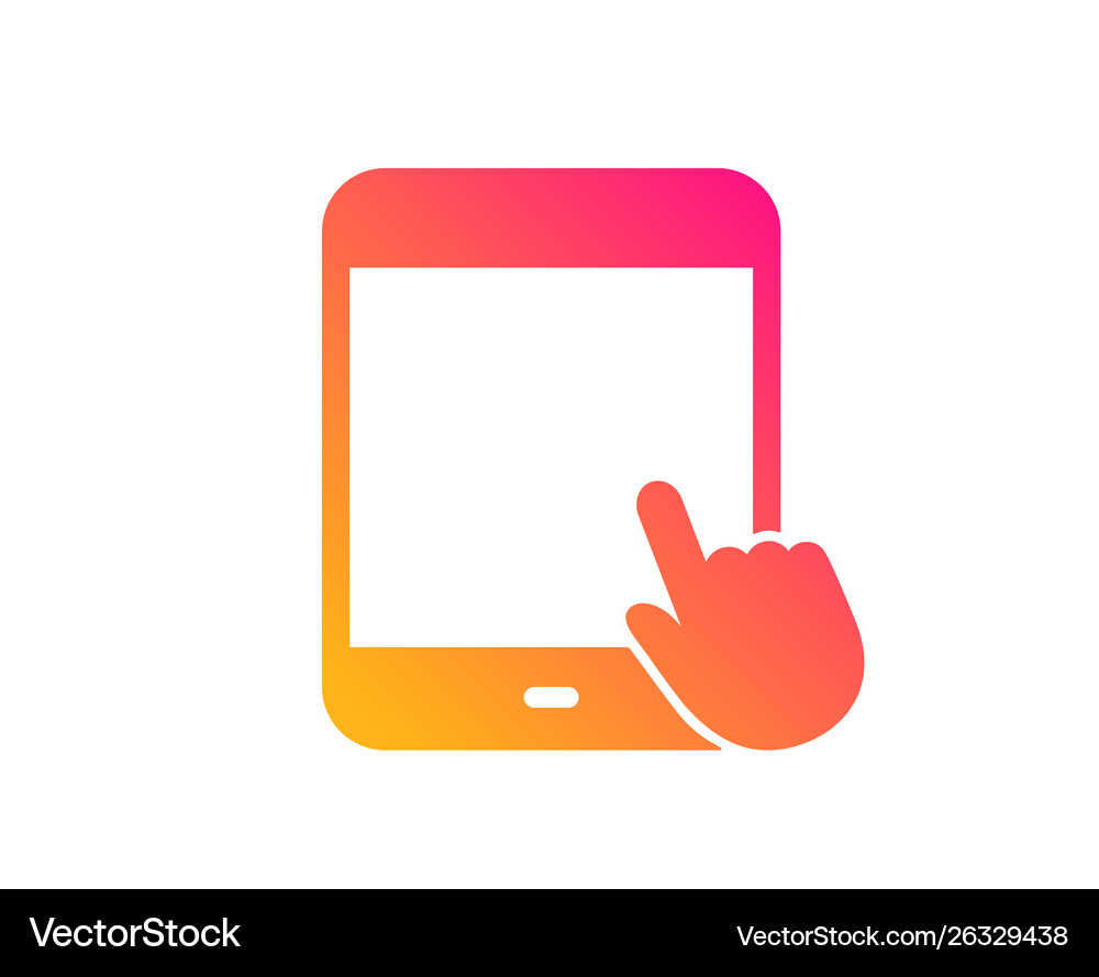 Tablet pc icon mobile device sign Royalty Free Vector Image