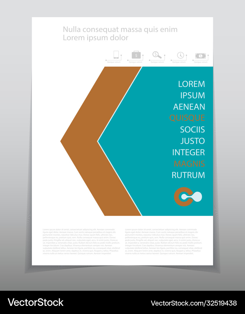 Template design layout brochure geometric Vector Image