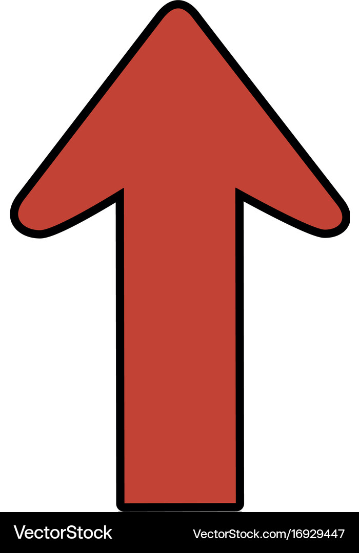 Arrow pointing up Royalty Free Vector Image - VectorStock