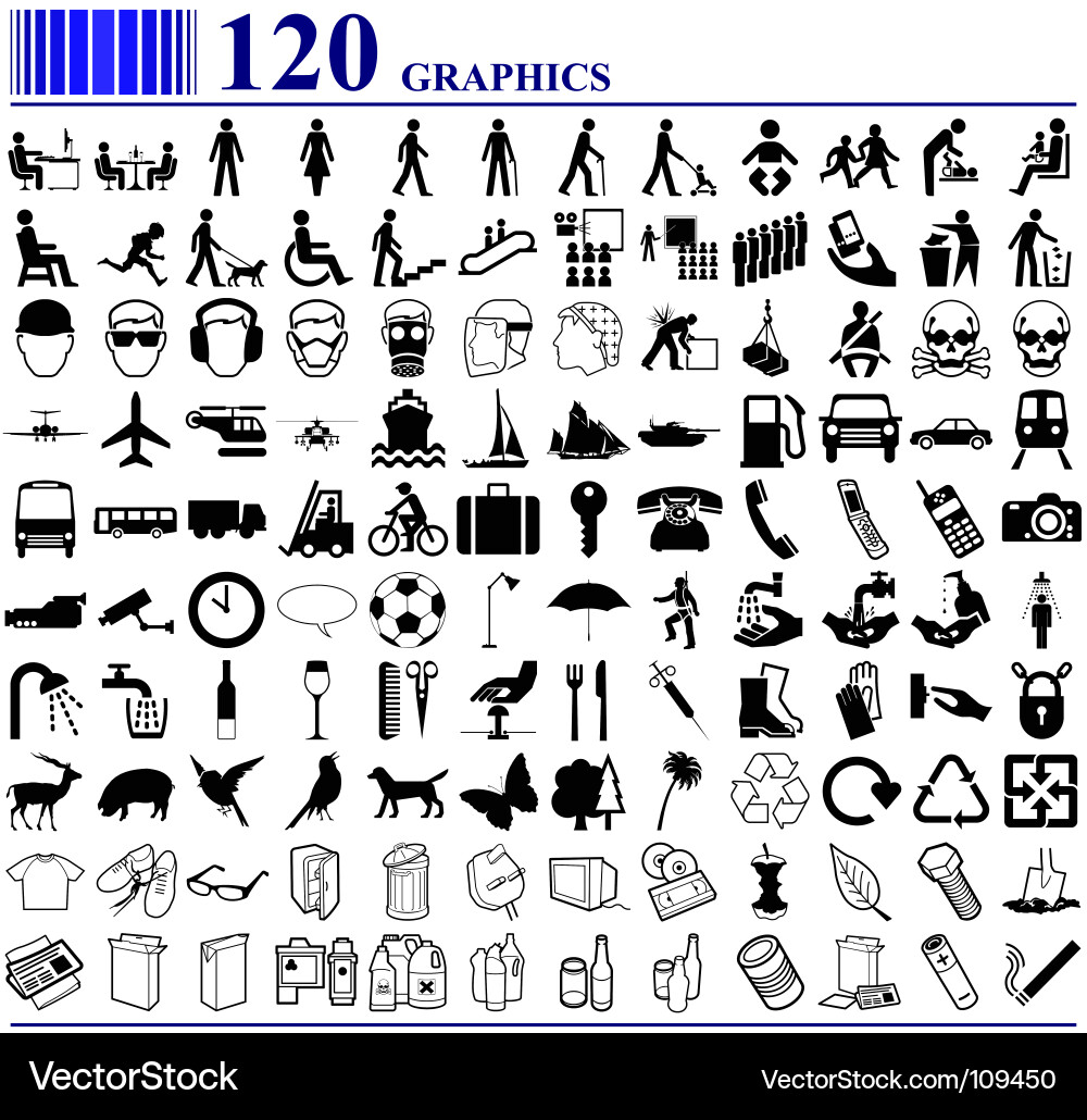 Everyday icons Royalty Free Vector Image - VectorStock