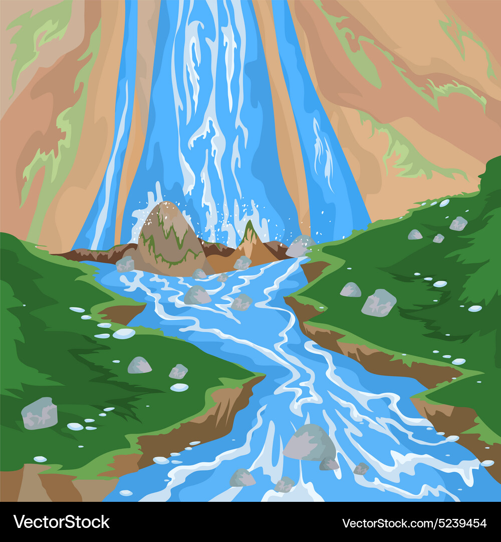 Vectors of Waterfalls | Free Vector Graphics | Everypixel